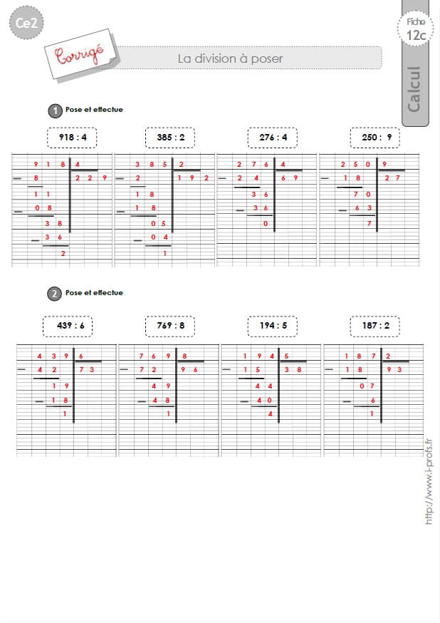 La Division Dyslexie Ce2 | Calcul Division Ce1 Ce2 – NTQIR