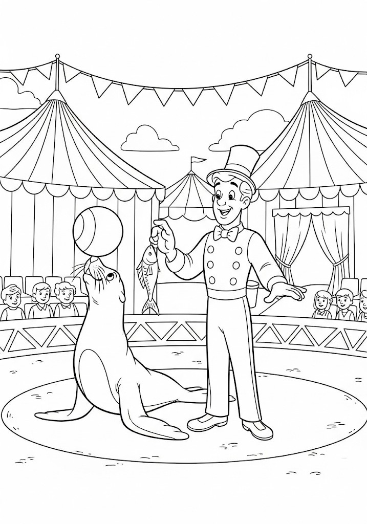 COLORIAGES GRATUITS: LE CIRQUE